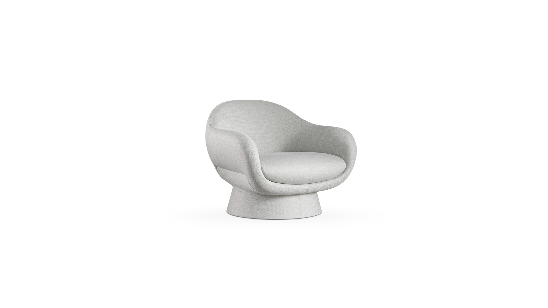 Modern upholstered Boolean armchair with covered base | Bonaldo